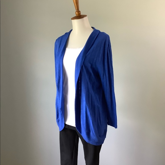 Evan Picone | Sweaters | Evan Picone Royal Blue Open Front Cardigan ...